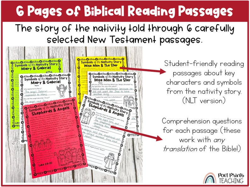 The Nativity Story Reading Passages and Craft, Sunday School Lesson ...