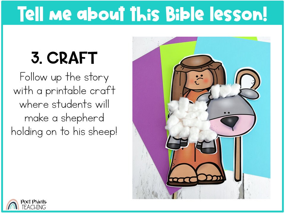 The Parable of the Lost Sheep Printable Bible Craft and Lesson - Etsy ...