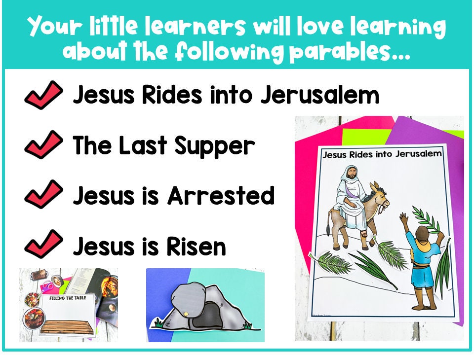 Easter Bible Lessons for Preschool, Printable Crafts and Activities for ...