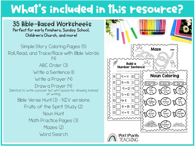 Bible Coloring Worksheets and Activities for Little Learners, Sunday ...