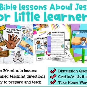 5 Bible Lessons About Jesus for Preschool, Printable Crafts and ...