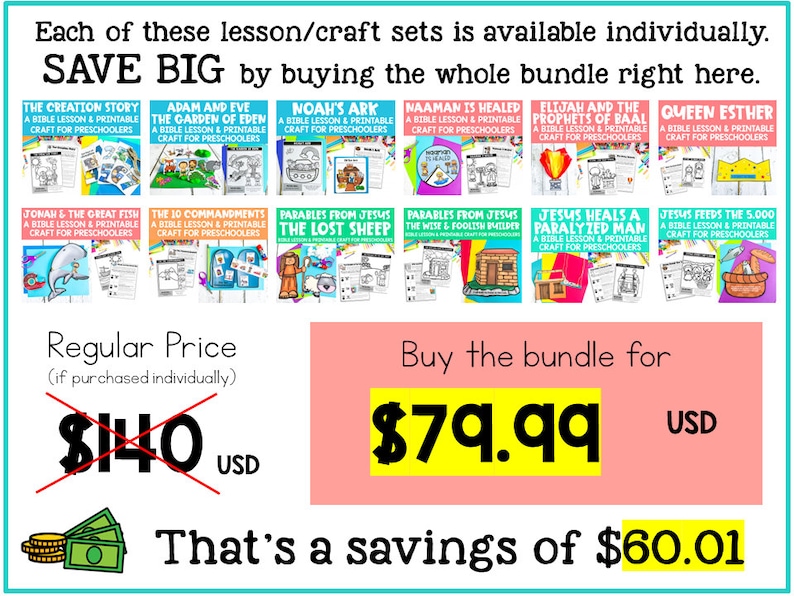 Preschool Bible Crafts and Lessons, Printable Activities, Sunday School ...