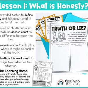 Honesty Bible Lessons for Preschool, Printable Craft and Activity About ...