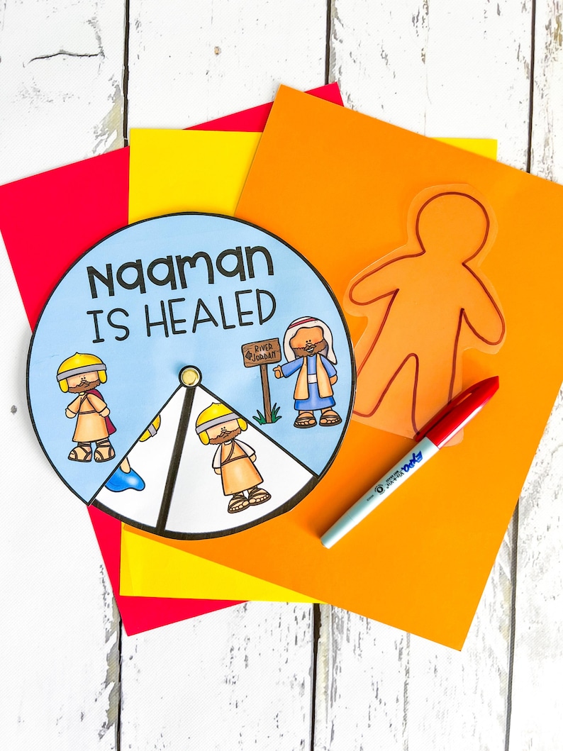 Naaman is Healed From Leprosy, Old Testament Bible Lesson, Printable ...