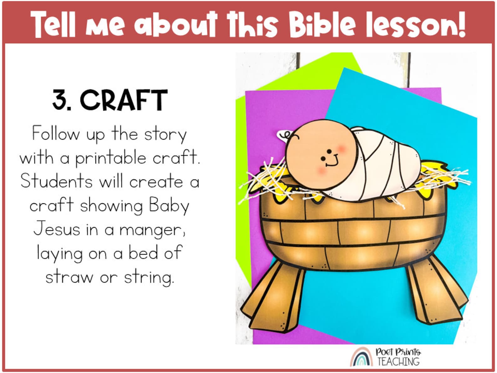 Baby Jesus is Born, Christmas Bible Lesson for Preschool, Printable ...