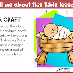 Baby Jesus is Born, Christmas Bible Lesson for Preschool, Printable ...