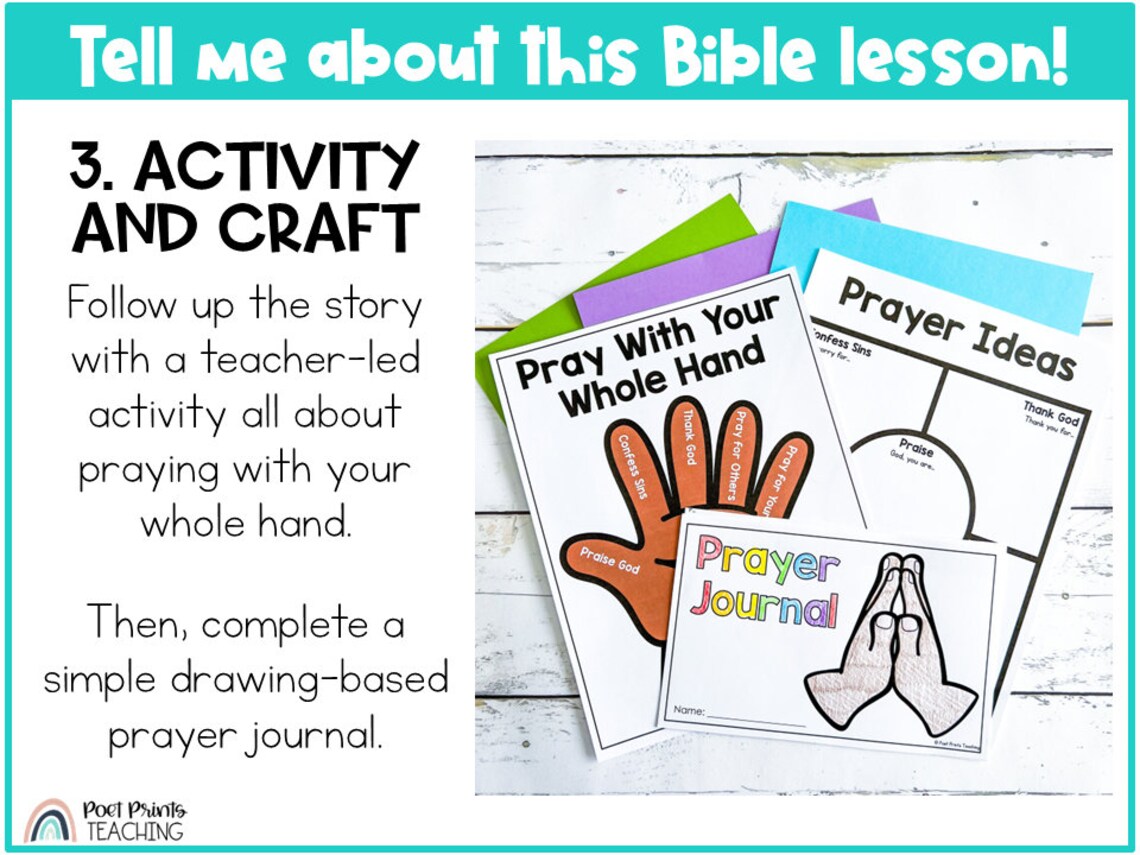 The Lord's Prayer, Jesus Teaches Us to Pray, Printable Bible Craft and ...