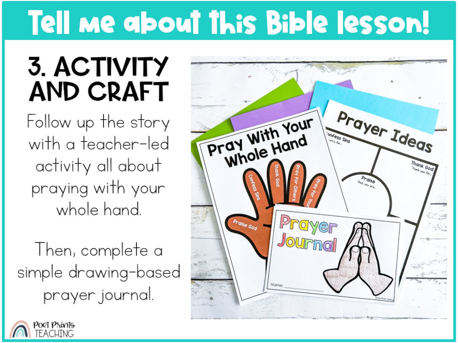 The Lord's Prayer, Jesus Teaches Us to Pray, Printable Bible Craft and ...