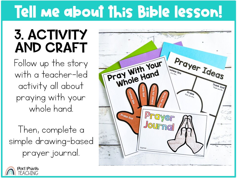 The Lord's Prayer, Jesus Teaches Us to Pray, Printable Bible Craft and ...