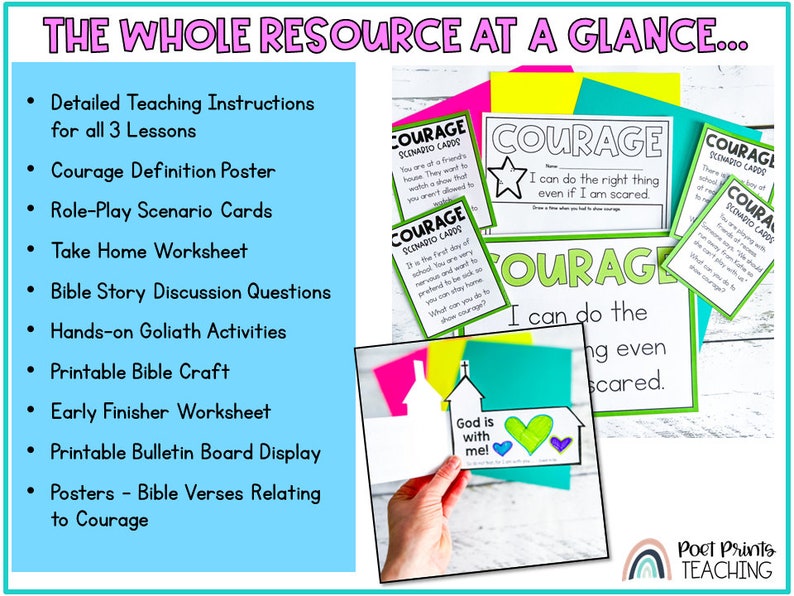 Courage Bible Lessons for Preschool and Kindergarten | Character ...