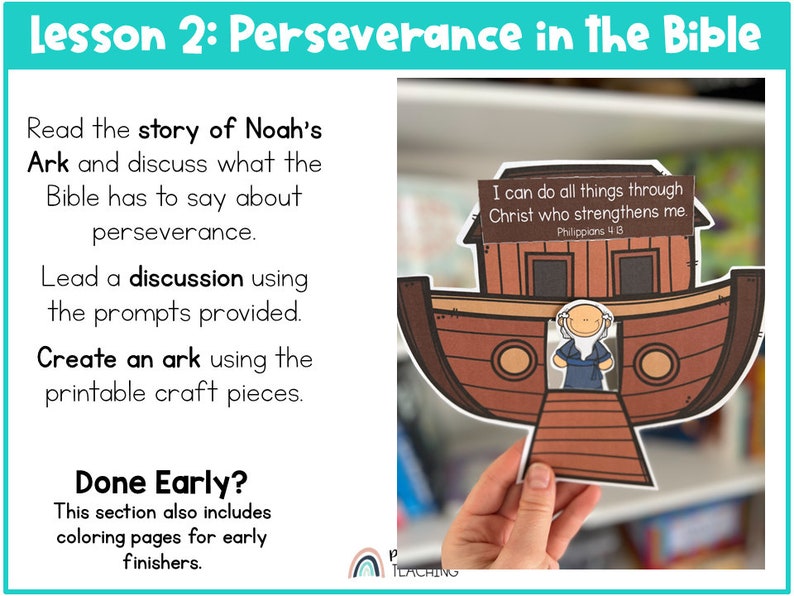 Perseverance Bible Lessons for Preschool and Kindergarten, Not Giving ...