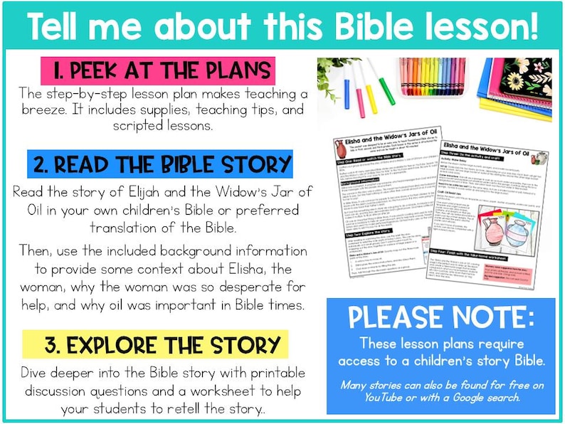 Elisha and the Widow's Jars of Oil, Old Testament Bible Lesson ...