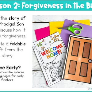 Forgiveness Bible Lessons for Preschool and Kindergarten | Character ...