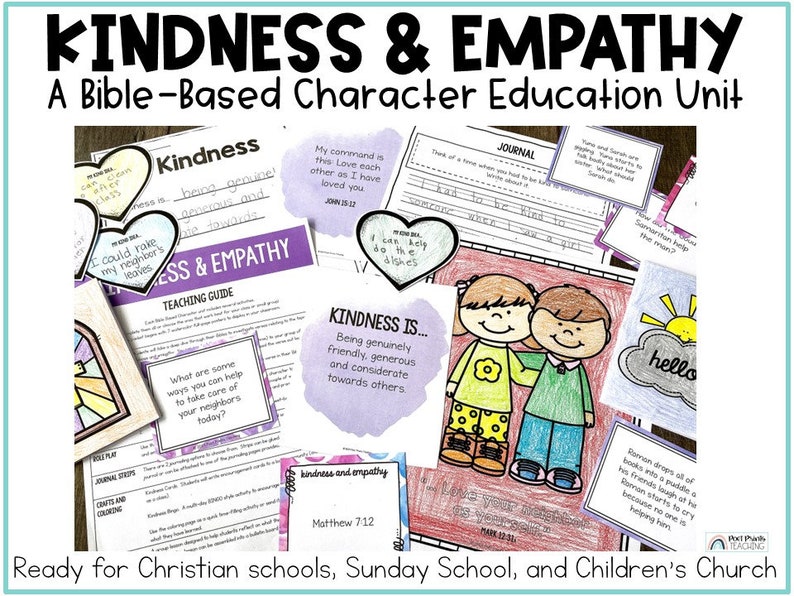 Kindness Bible Lessons for Kids, Bible Based Character Education Sunday ...