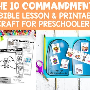The Ten Commandments Preschool Bible Lesson, Printable Activities for ...