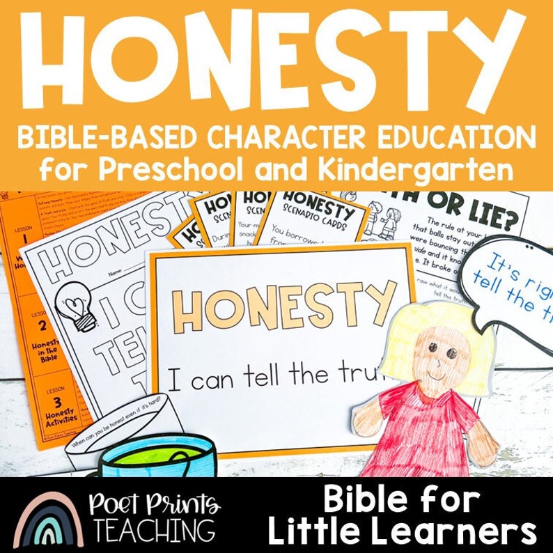 Honesty Bible Lessons for Preschool, Printable Craft and Activity About ...