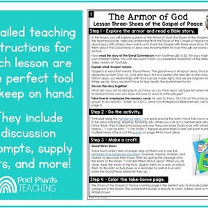 Armor of God Bible Lesson: 8 Printable Crafts & Activities (preschool ...