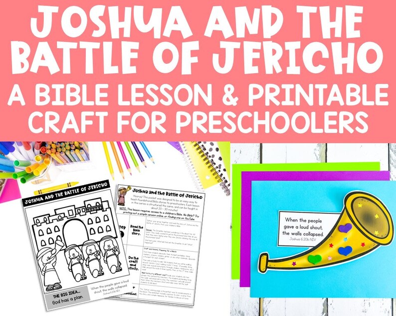 Joshua and the Battle of Jericho Preschool Bible Lesson, Printable ...