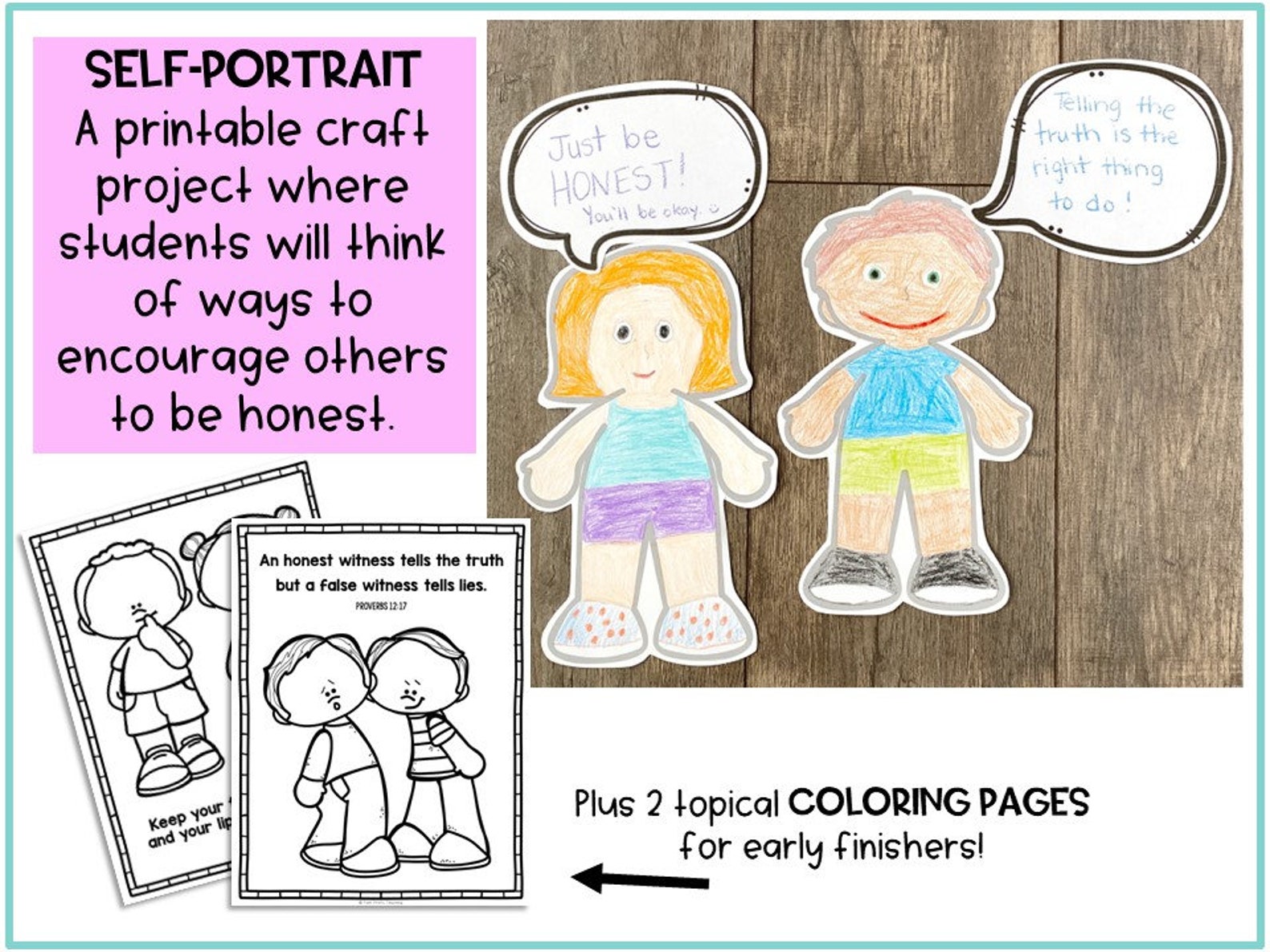 Honesty Bible Lessons for Kids, Printable Character Education Sunday ...