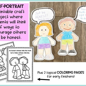Honesty Bible Lessons for Kids, Printable Character Education Sunday ...