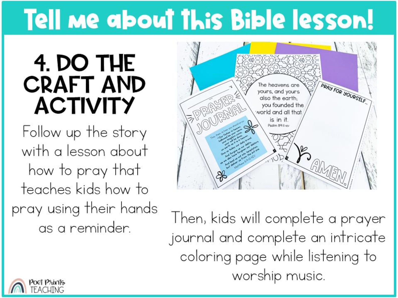 Jesus Teaches Us to Pray, the Lord's Prayer, New Testament Bible ...