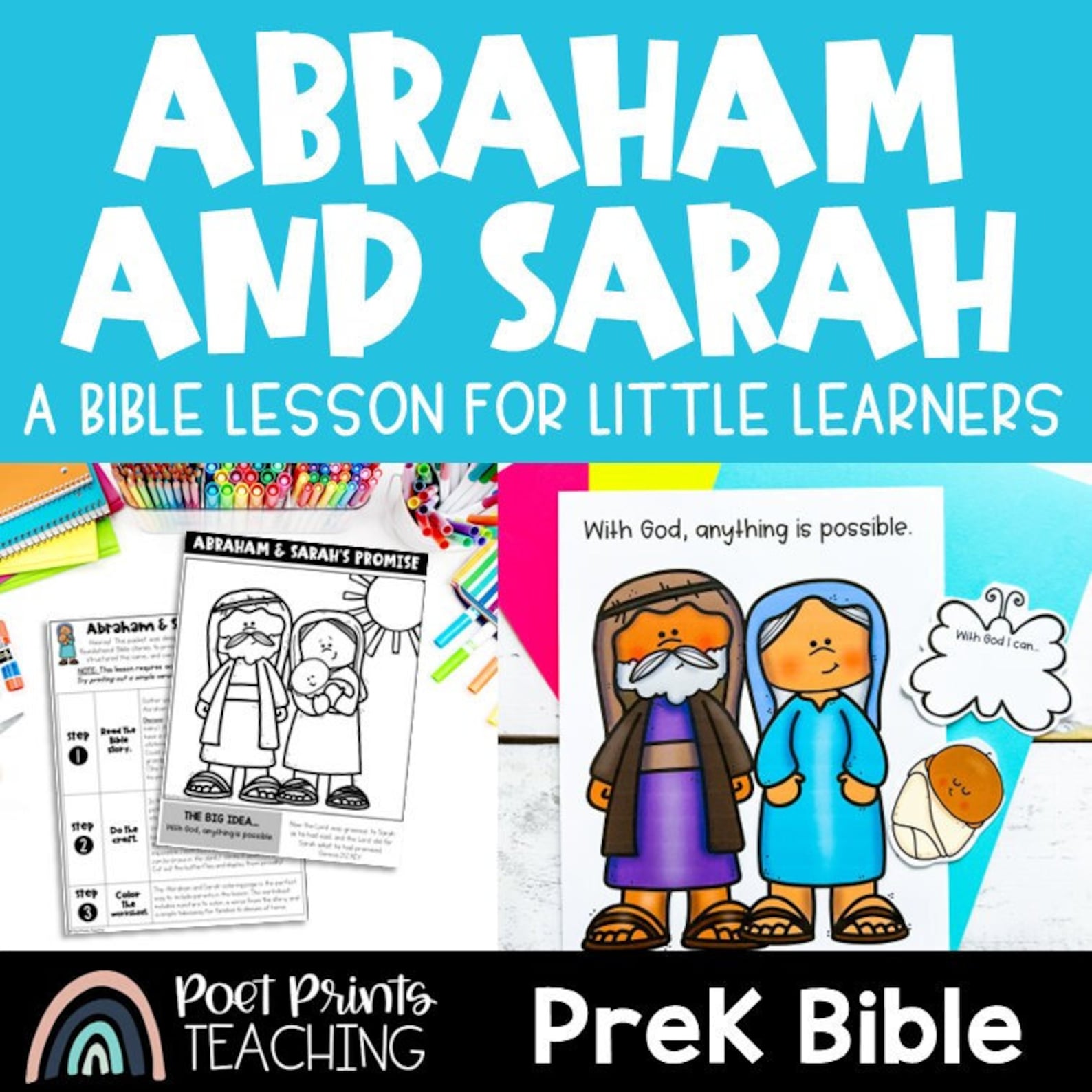 Preschool Bible Lesson About Abraham and Sarah , Printable Craft for ...