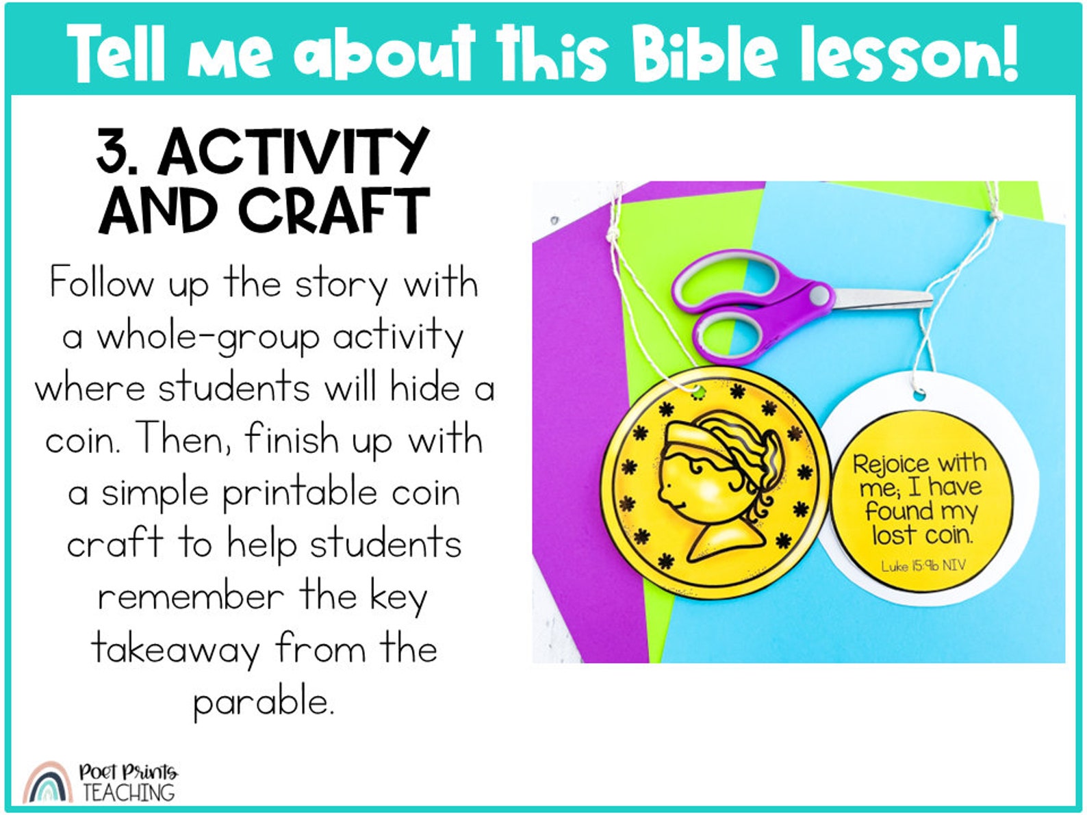 The Parable of the Lost Coin Printable Bible Craft and Lesson for ...