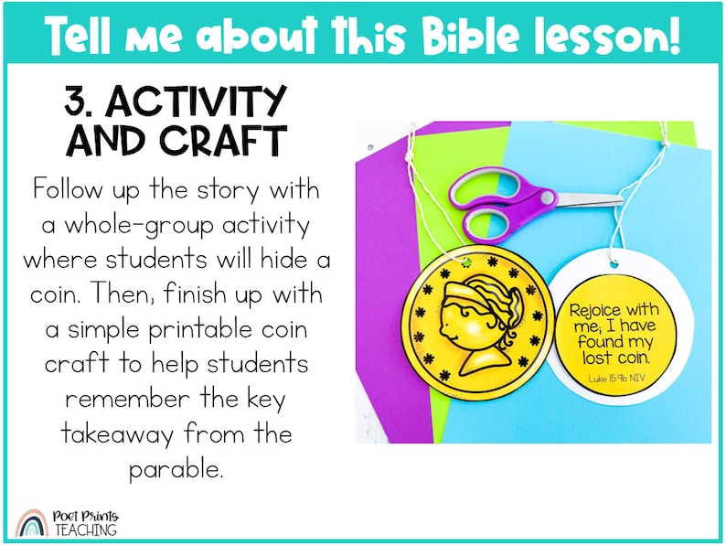 The Parable of the Lost Coin Printable Bible Craft and Lesson for ...