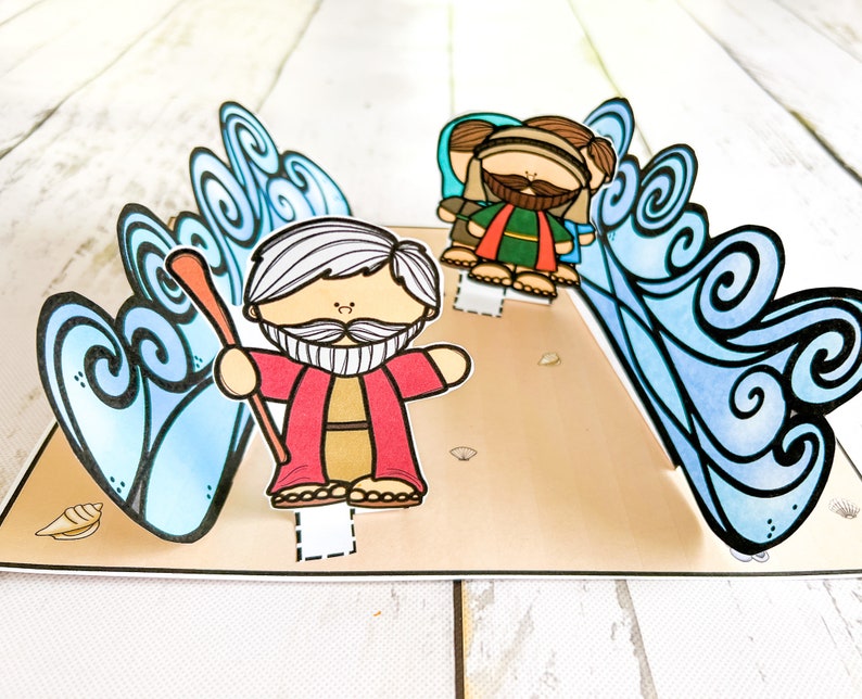 Moses Parts the Red Sea, Printable Bible Craft and Lesson for Kids ...