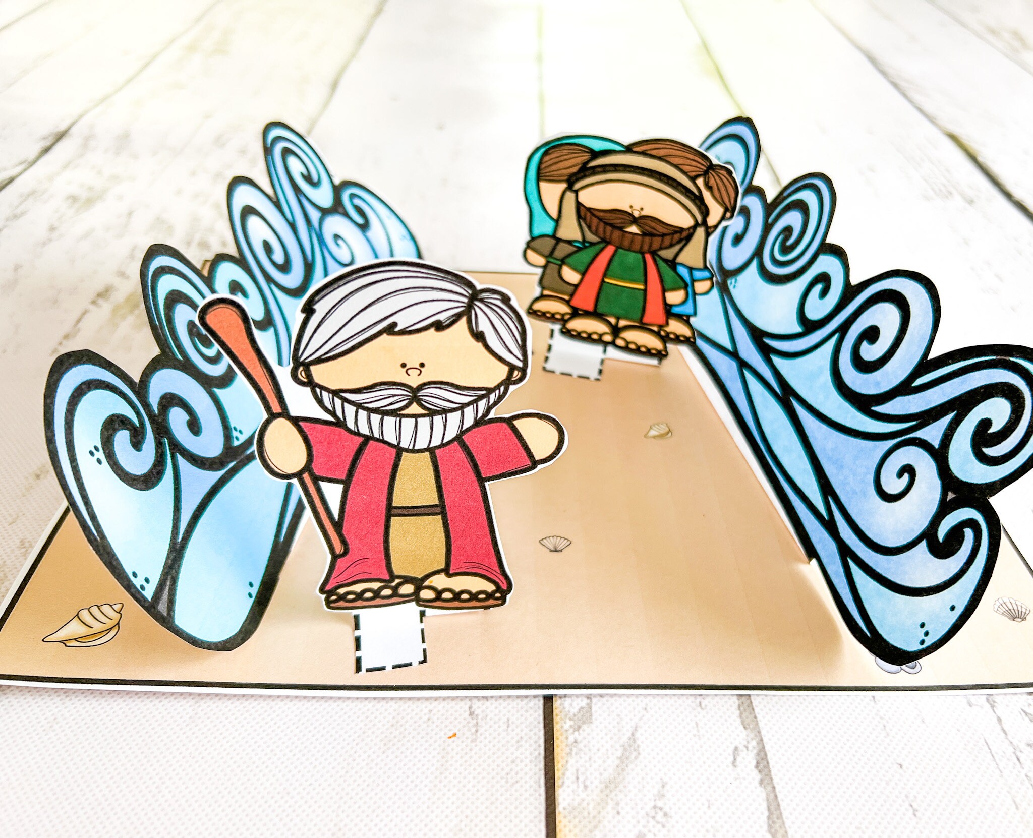 Moses Parts the Red Sea, Printable Bible Craft and Lesson for Kids ...
