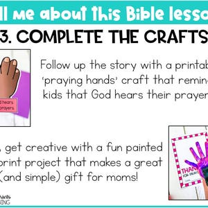 Mother's Day Bible Lesson: Hannah Prays Craft for Preschool (printable ...