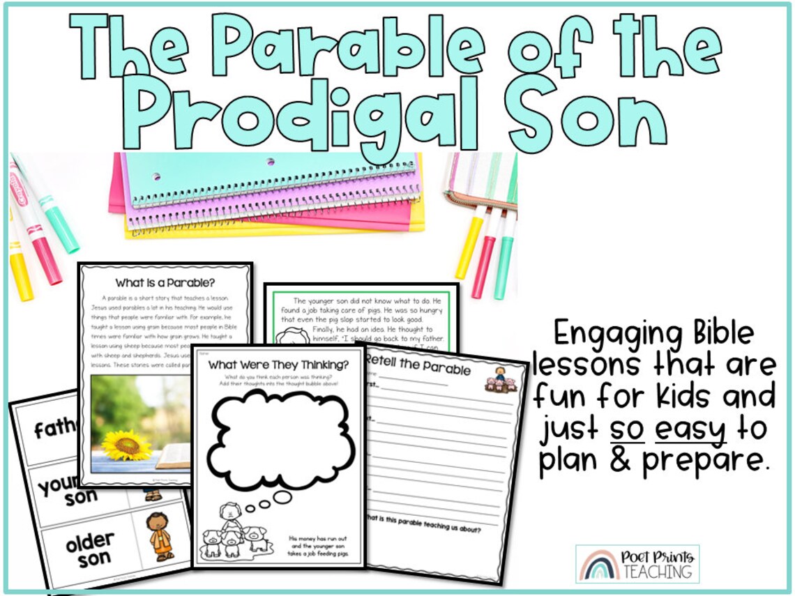 The Parable of the Prodigal Son Bible Lesson for Kids, Sunday School ...