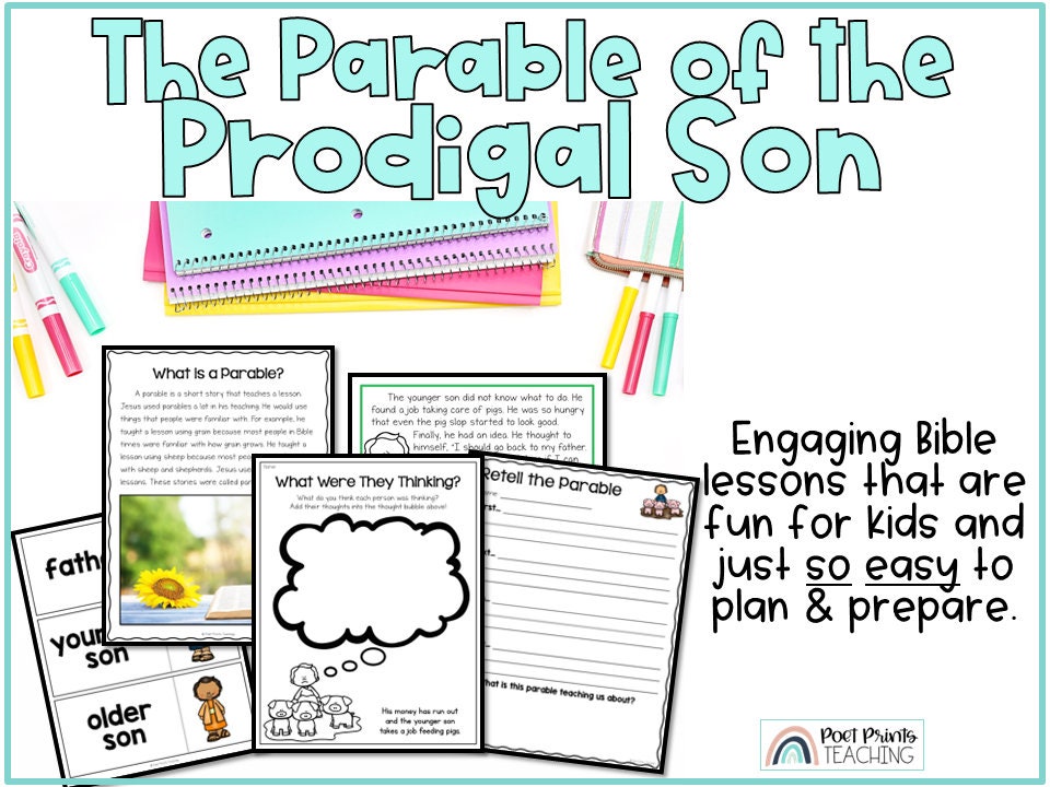 The Parable of the Prodigal Son Bible Lesson for Kids, Sunday School ...