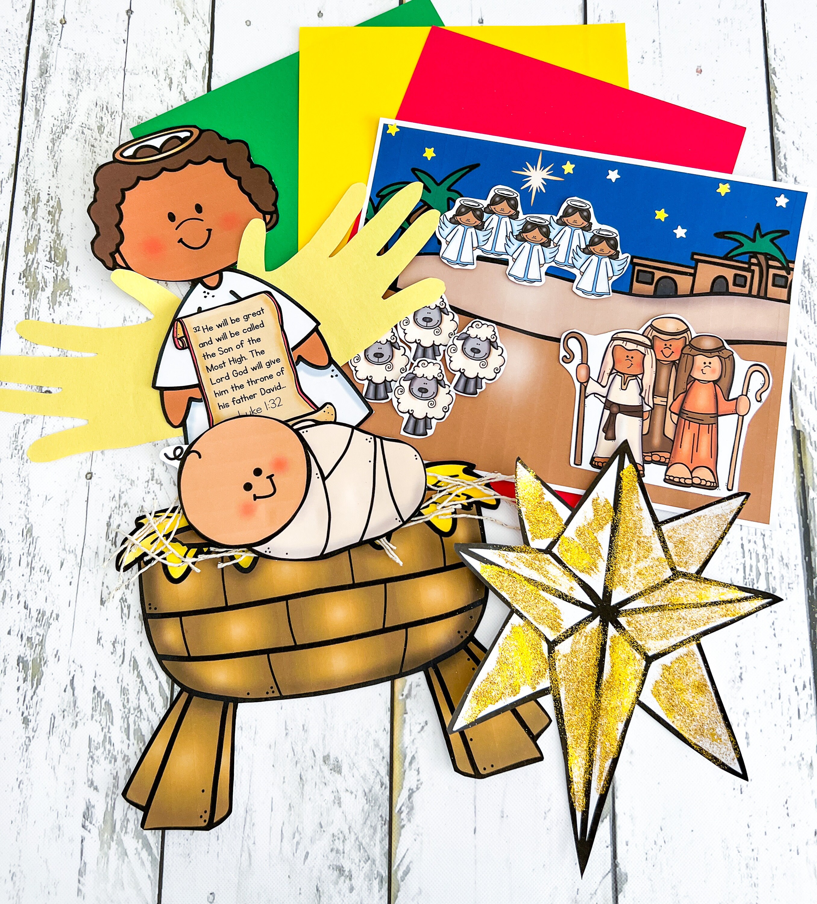 Christmas Bible Lessons for Preschool, Printable Nativity Crafts and ...