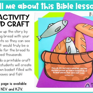 Jesus Feeds the 5,000 Printable Bible Craft and Lesson About Miracles ...