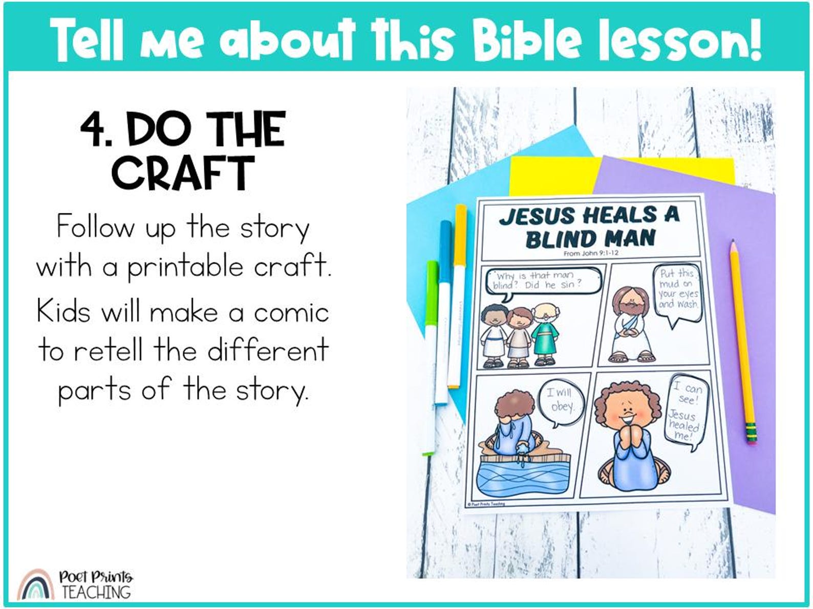 Jesus Heals a Blind Man, Miracles in the New Testament, Printable Bible ...