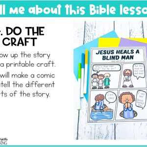 Jesus Heals a Blind Man, Miracles in the New Testament, Printable Bible ...