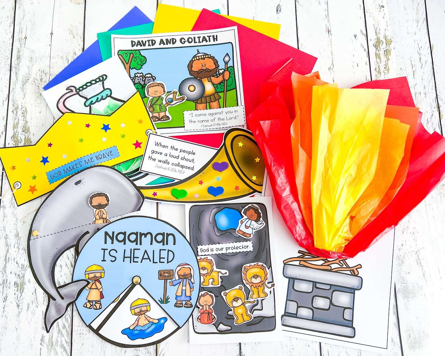 Old Testament Bible Stories, 6 Printable Bible Lessons for Preschool ...