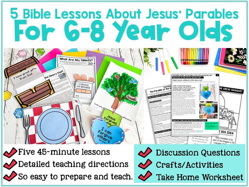Parables of Jesus: Bible Lessons & Activities for Kids in Sunday School ...