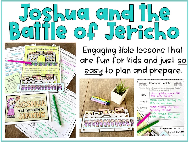 Joshua and the Battle of Jericho Printable Bible Lesson for Kids ...