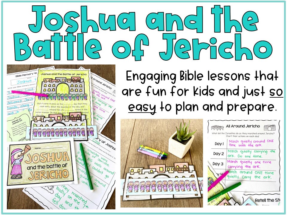 Joshua and the Battle of Jericho Printable Bible Lesson for Kids ...