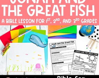 Johnna and the Whale Craft Printable, Bible Activity for Kids, Old ...