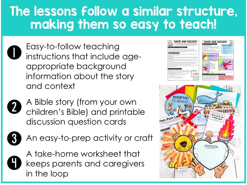 Bible Lessons for Kids From the Old Testament, 1st, 2nd, 3rd Grades ...