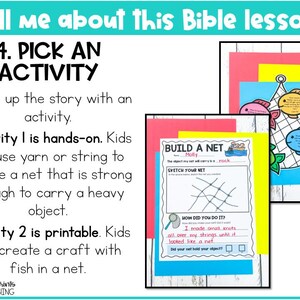 Miracles of Jesus, Disciples Catch Fish, Printable Bible Craft and ...