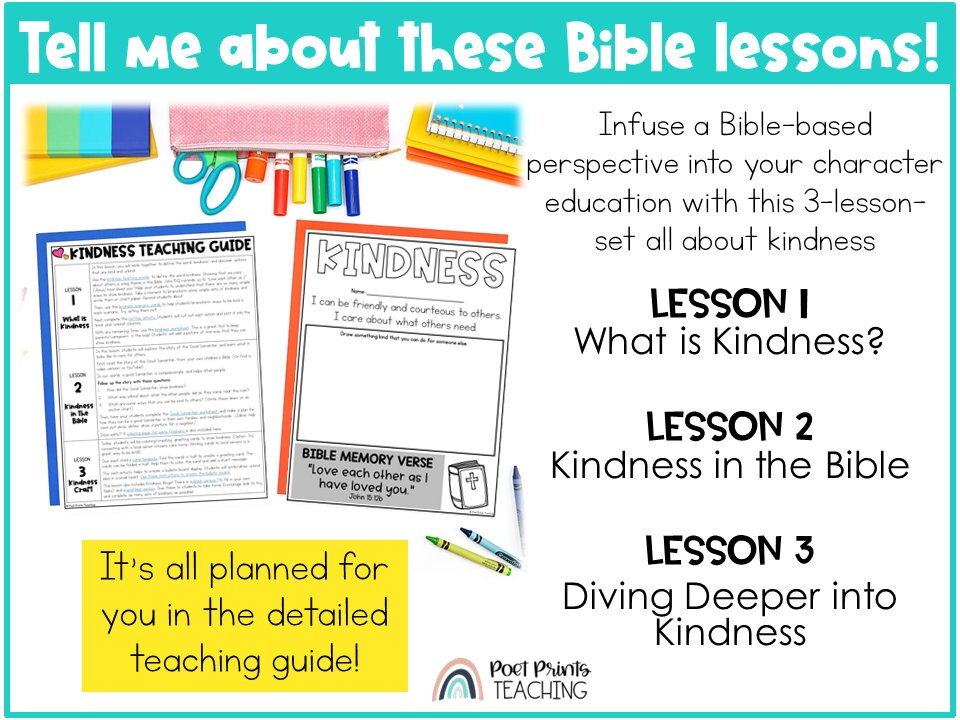 Kindness Bible Lessons and Activities for Preschool and Kindergarten ...