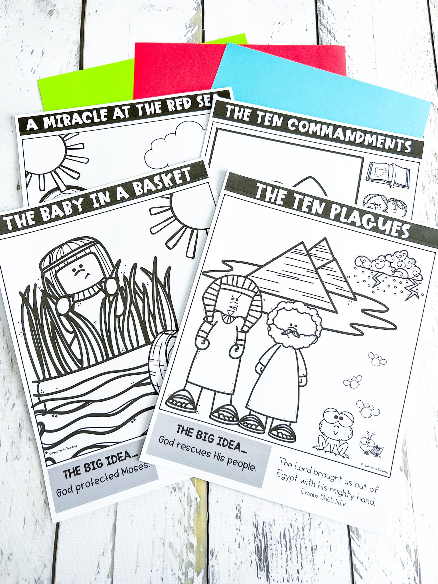 Moses Bible Lessons for Preschool and Kindergarten, Egypt, Red Sea, Ten ...