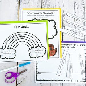 Noah's Ark Bible Lessons and Craft, Printable Sunday School Activity ...