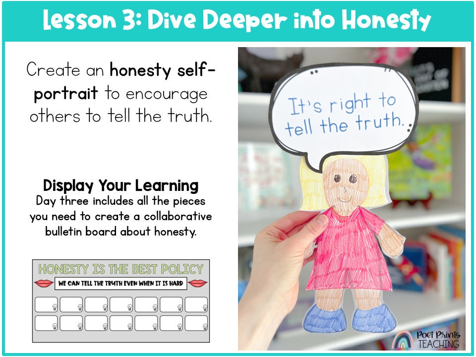 Honesty Bible Lessons for Preschool, Printable Craft and Activity About ...