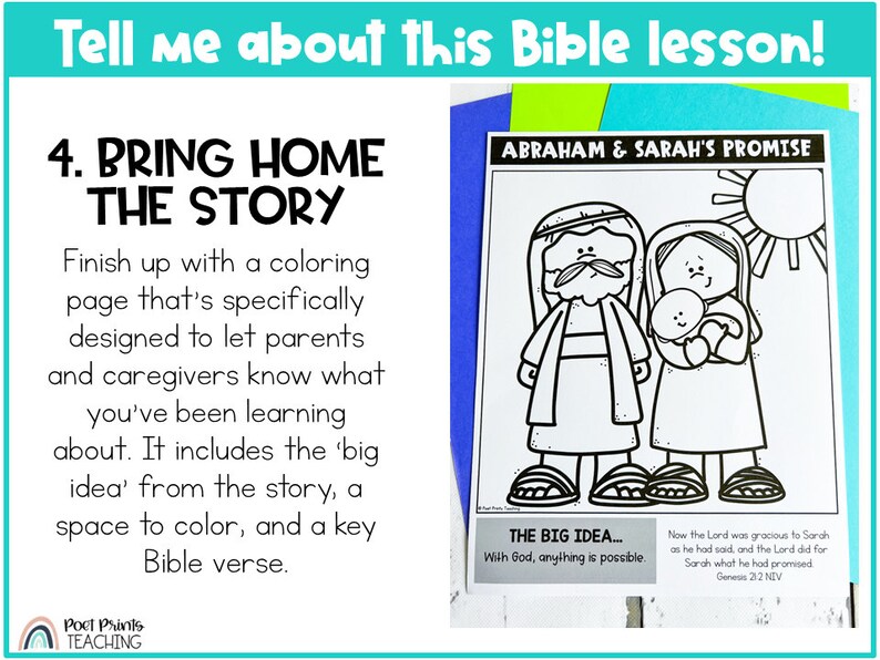 Preschool Bible Lesson About Abraham and Sarah , Printable Craft for ...