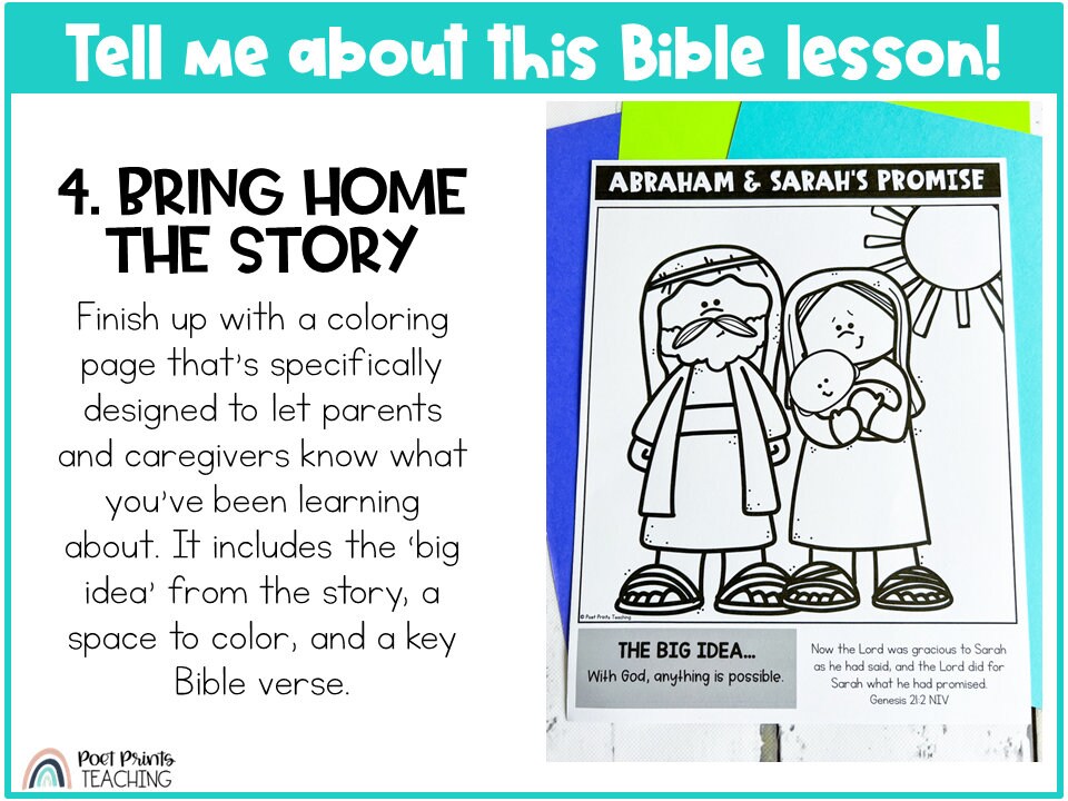 Preschool Bible Lesson About Abraham and Sarah , Printable Craft for ...